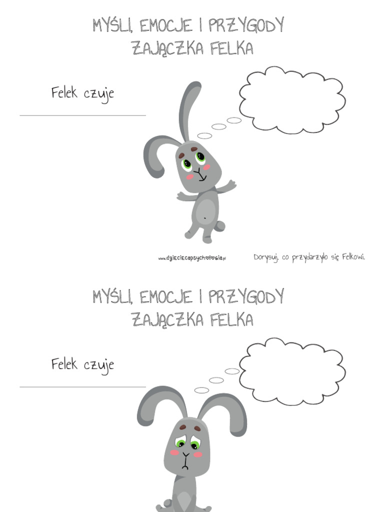 Myśli Emocje I Przygody Zajączka Felka | PDF