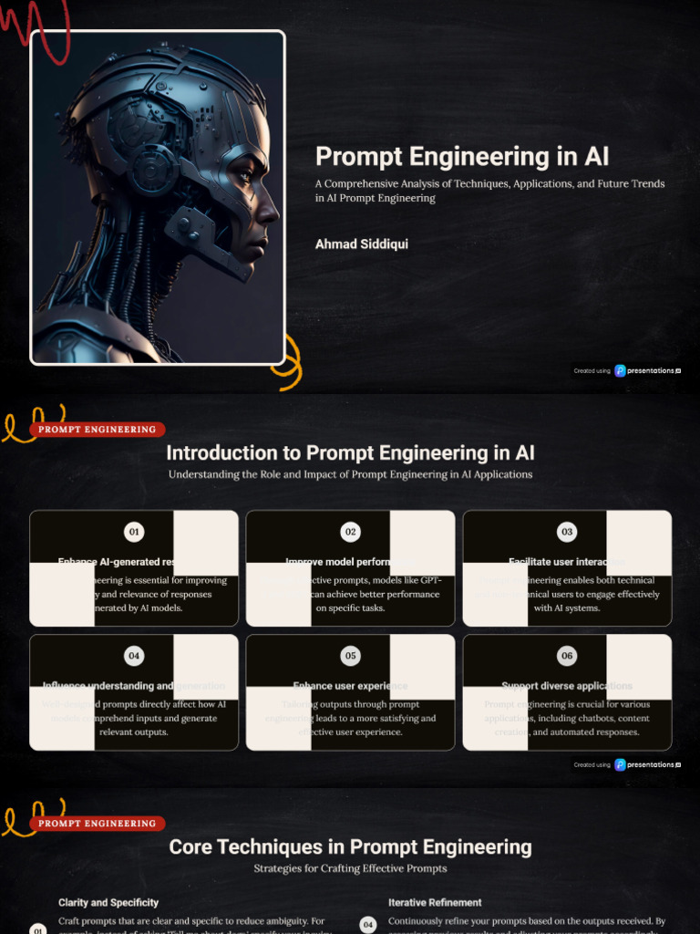 Prompt Engineering in AI Presentation | PDF