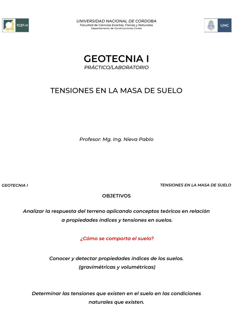 Tensiones en La Masa de Suelo | PDF | Mecánica de suelos | Estrés (Mecánica)
