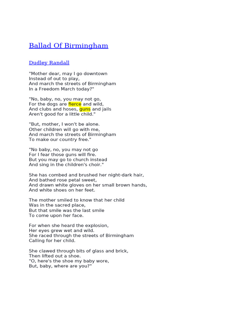 Ballad_Of_Birmingham | PDF