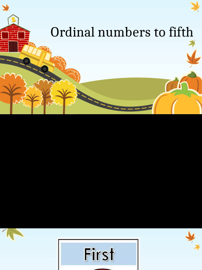 Ordinal Numbers To Fifth | PDF