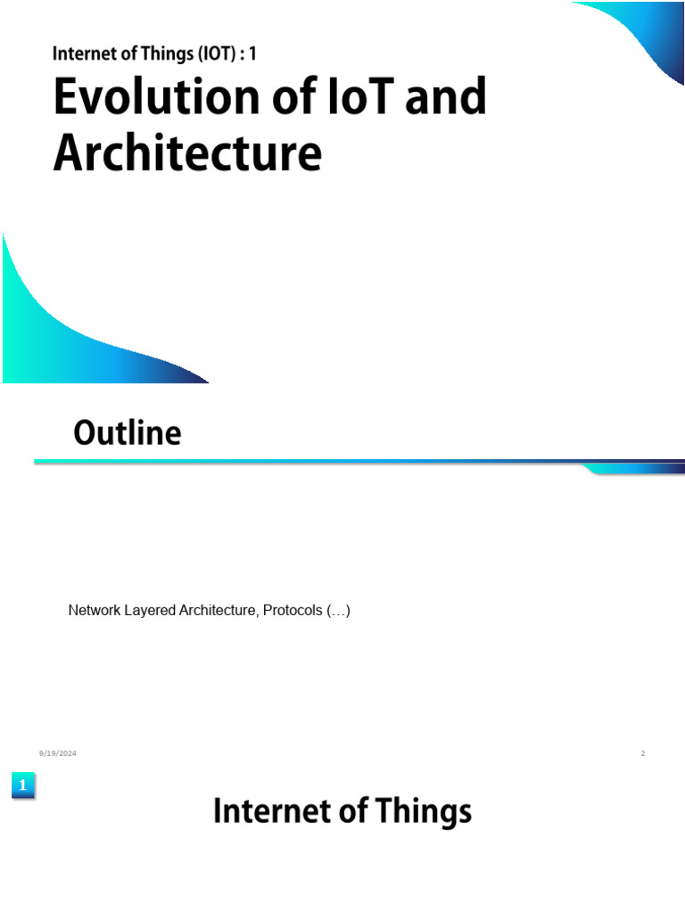 01.evolution of IoT and Architecture-V1 | PDF | Internet Of Things | Engineering