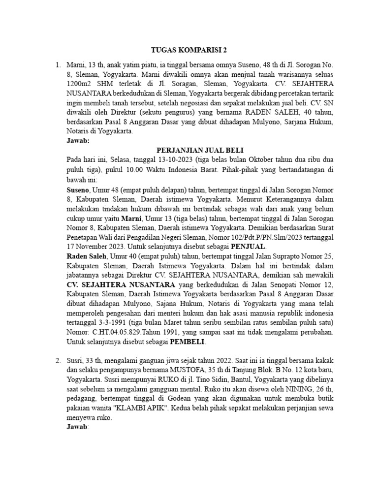 Tugas Komparisi 2 | PDF