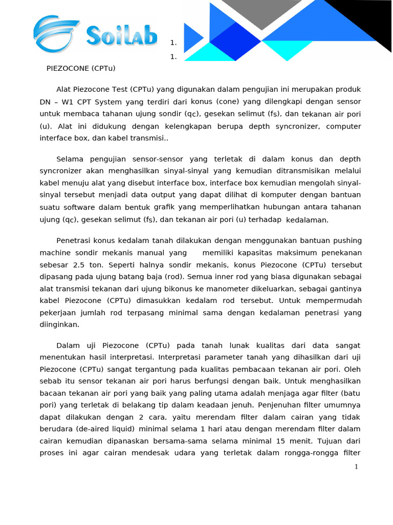 Metodologi CPTu | PDF