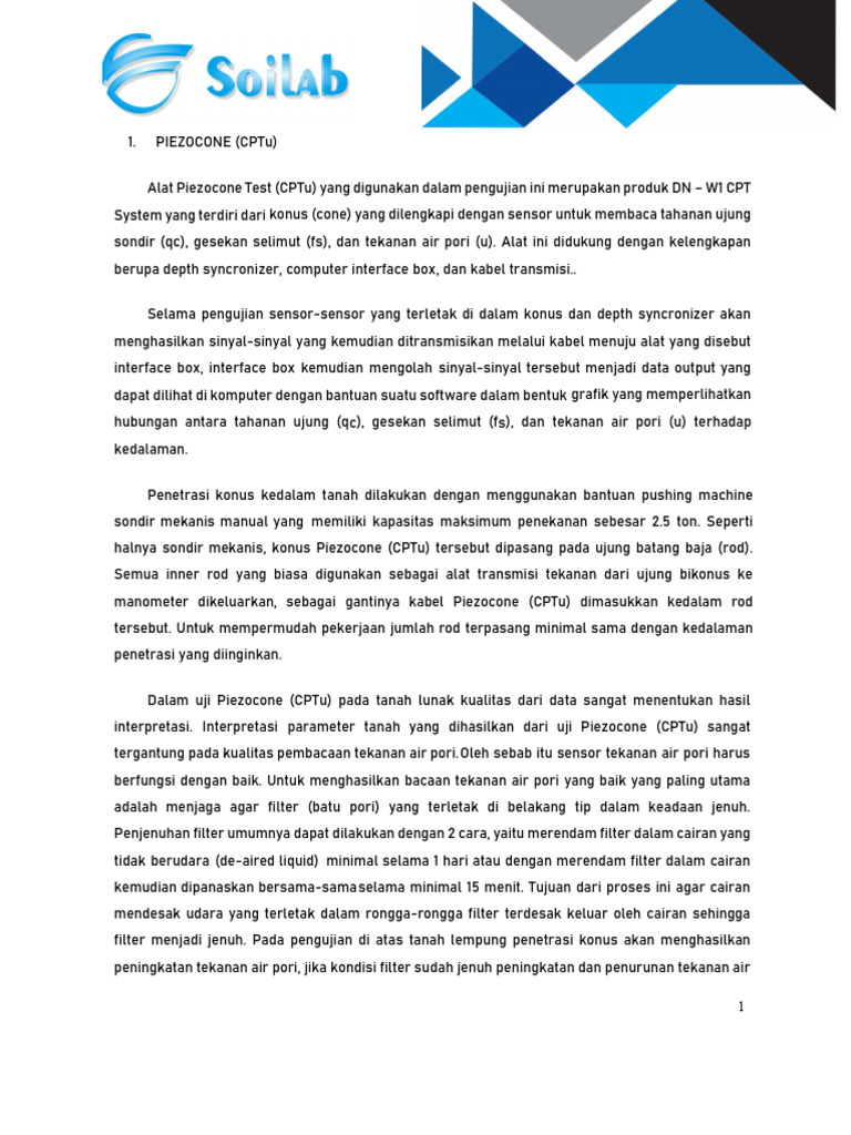 Metodologi CPTu | PDF