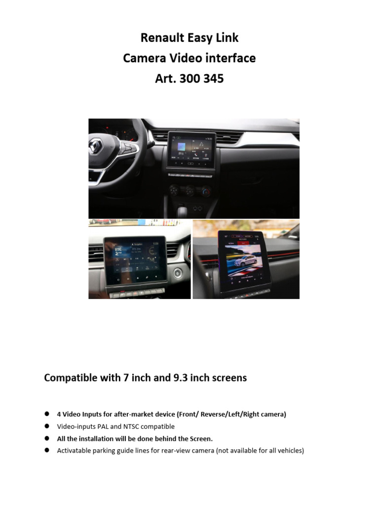 Clio v Rear Camera Installation | PDF | Video | Computer Engineering