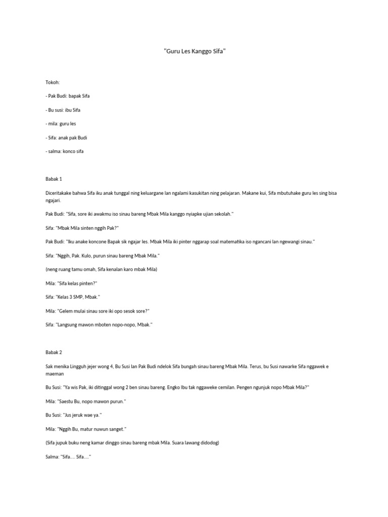 Sandiwara B Jawa | PDF