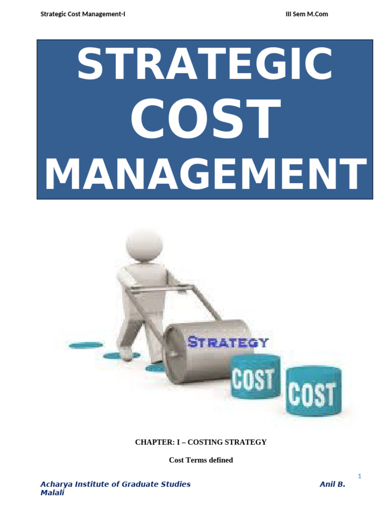 Strategic Cost Management-I | PDF | Cost Accounting | Lean Manufacturing