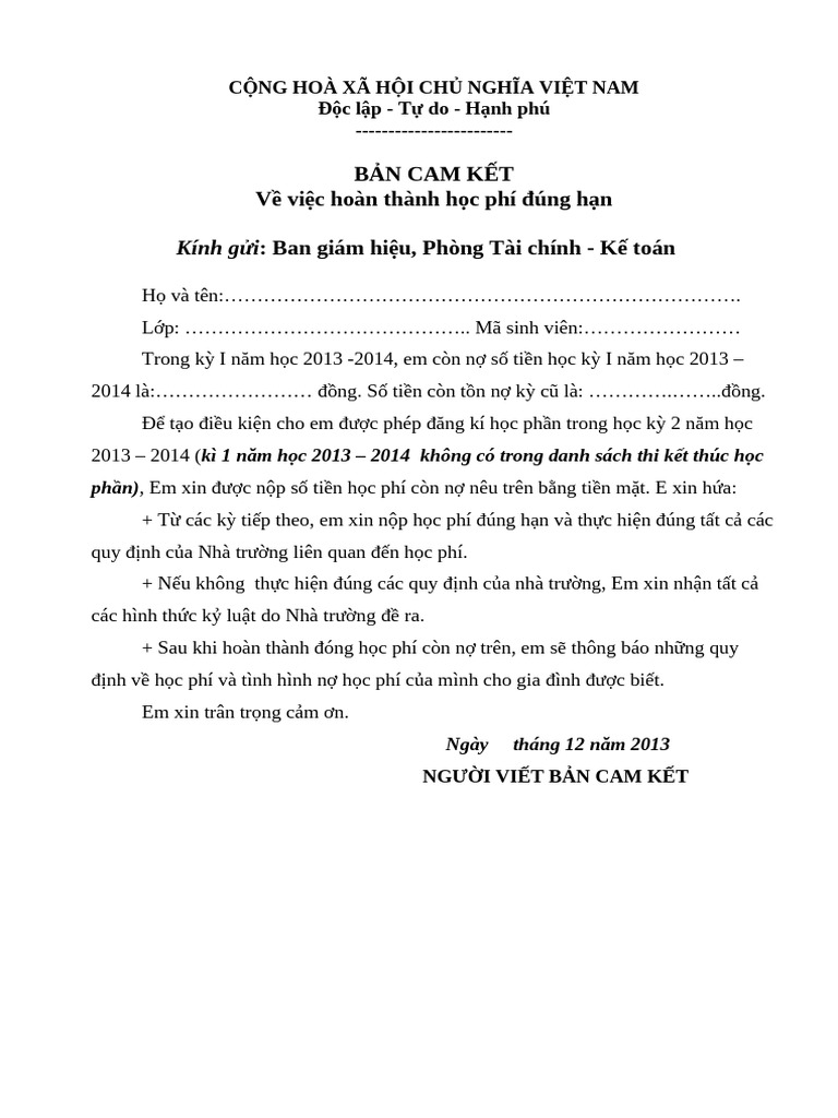 Ban Cam Ket | PDF