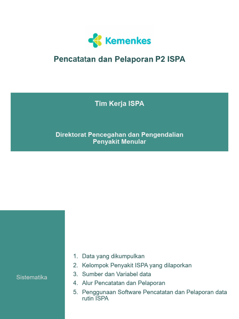 Pencatatan dan Pelaporan Data ISPA | PDF