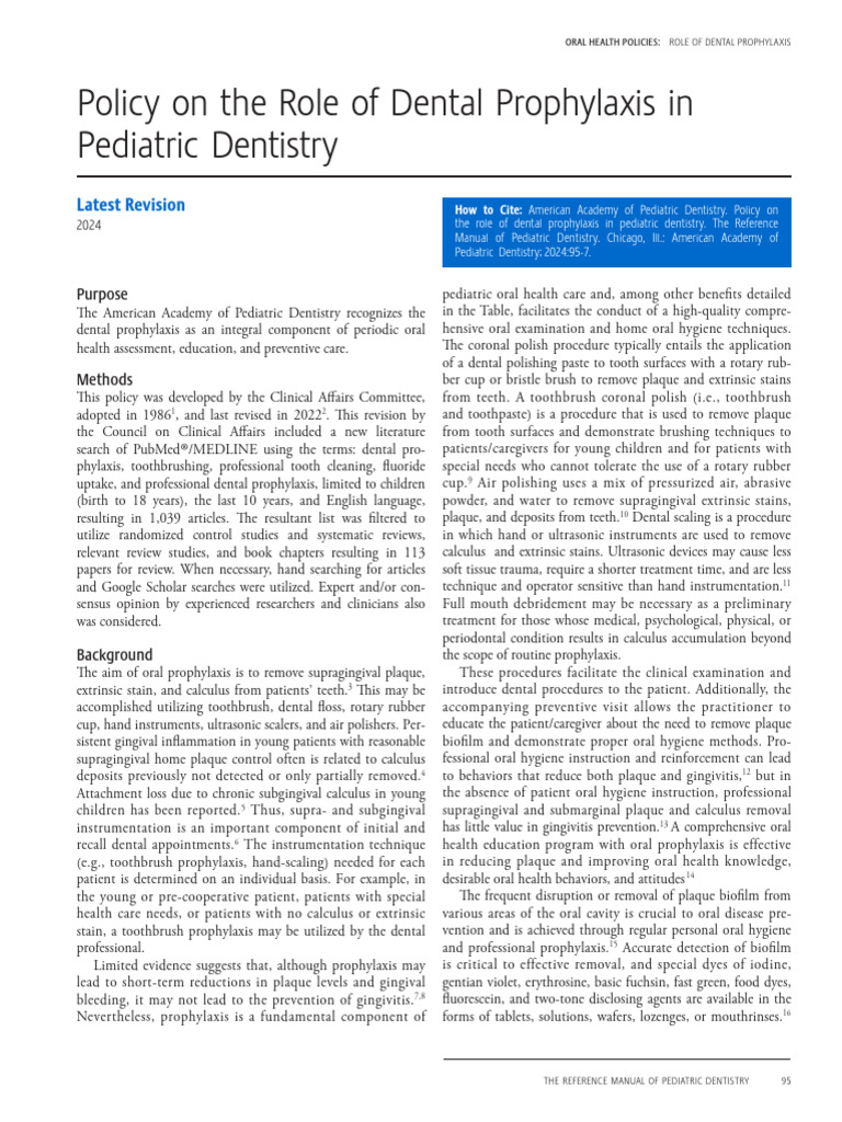 p_prophylaxis | PDF | Periodontology | Oral Hygiene