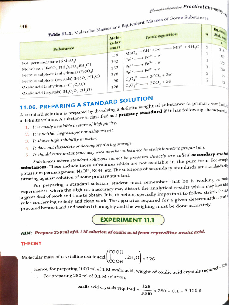 Chemistry Practical Work | PDF | Titration | Chemistry