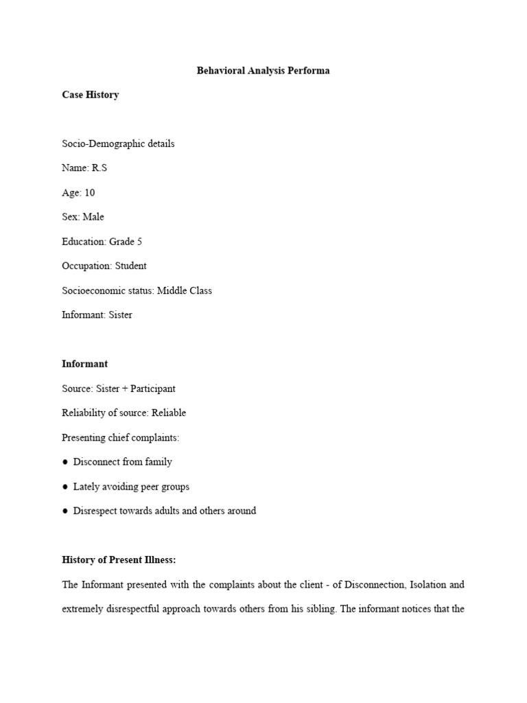 Behavioral Analysis Performa | PDF | Emotions | Behavior