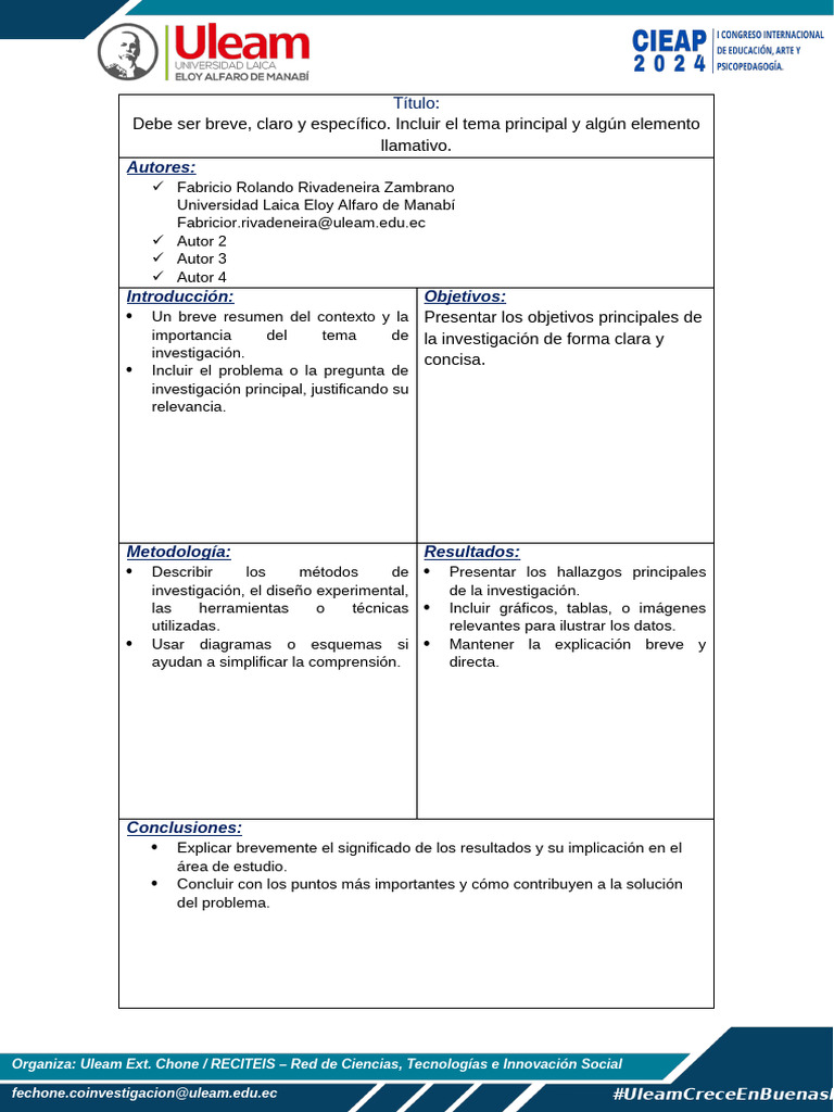 Formato de Poster | PDF | Diseño | Cognición