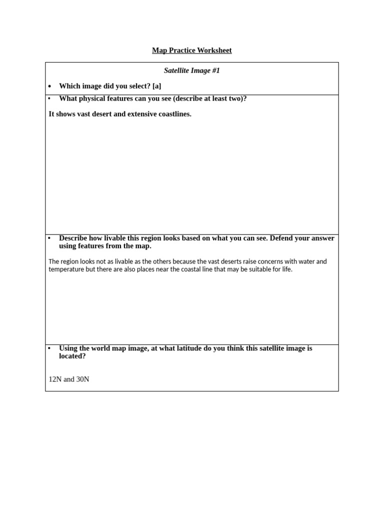 Map+Practice+Worksheet | PDF