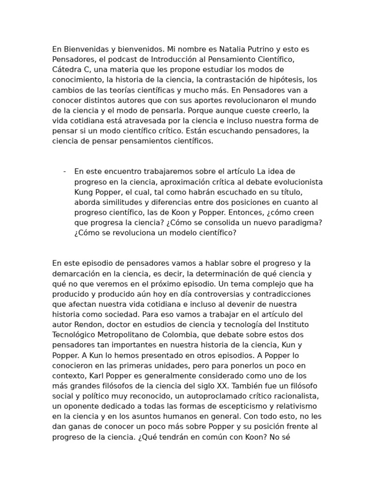 Progreso Científico: Koon vs. Popper | PDF | Karl Popper | Paradigma