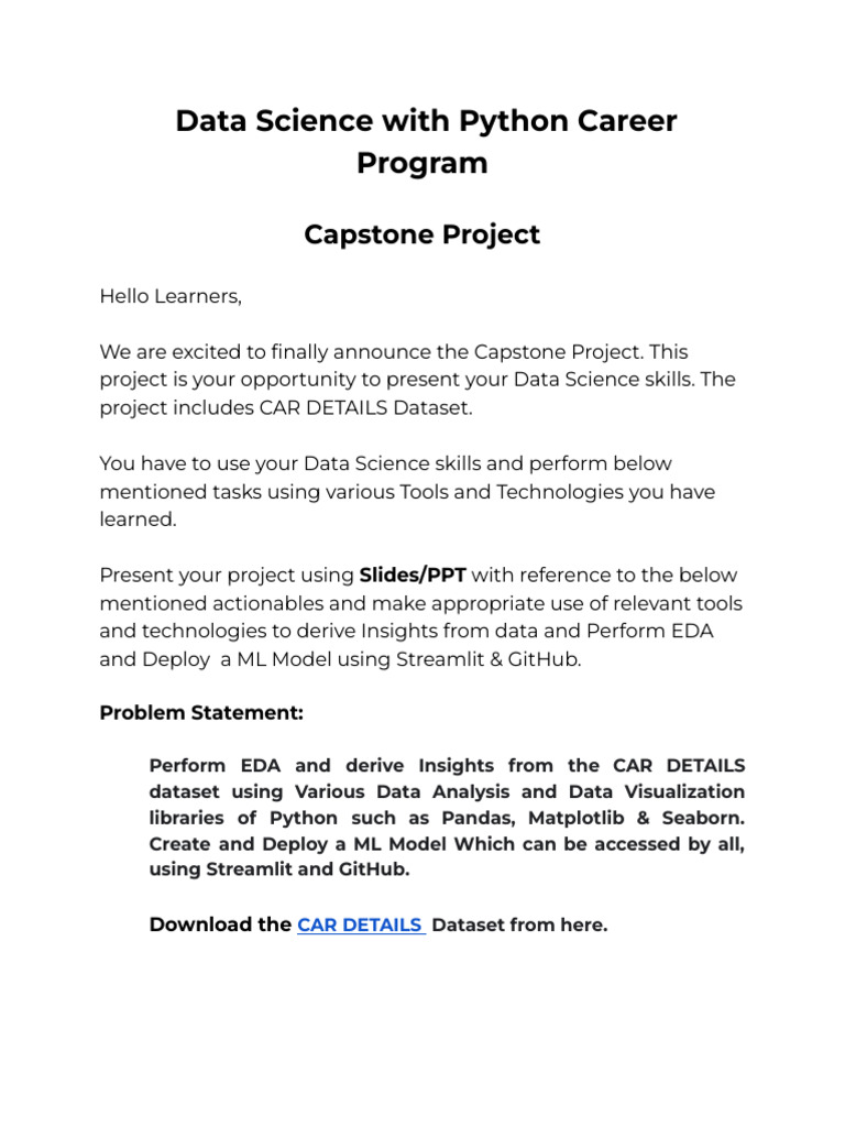 Capstone Project | PDF | Machine Learning | Data Analysis