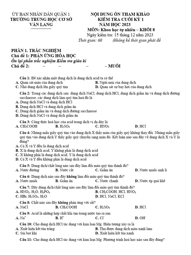 Khtn 8 Noi Dung Tham Khao on Ktck 1 212202316561 | PDF