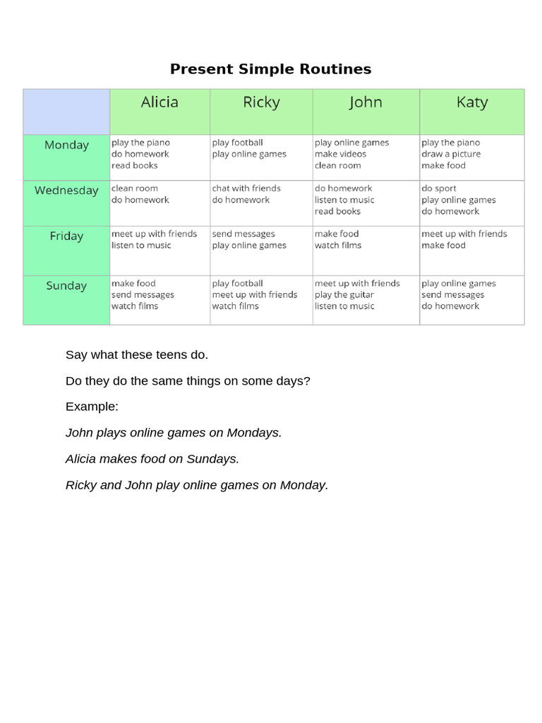 present-simple-routines_153293 | PDF