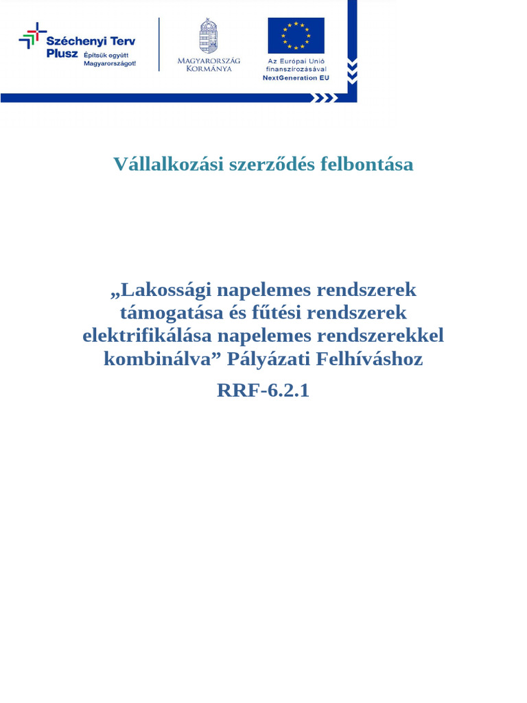 Szerzodesbontashoz Sablon Napelem RRF | PDF
