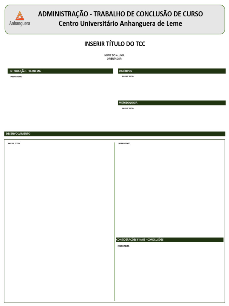 Modelo Poster TCC (Adm2024) | PDF