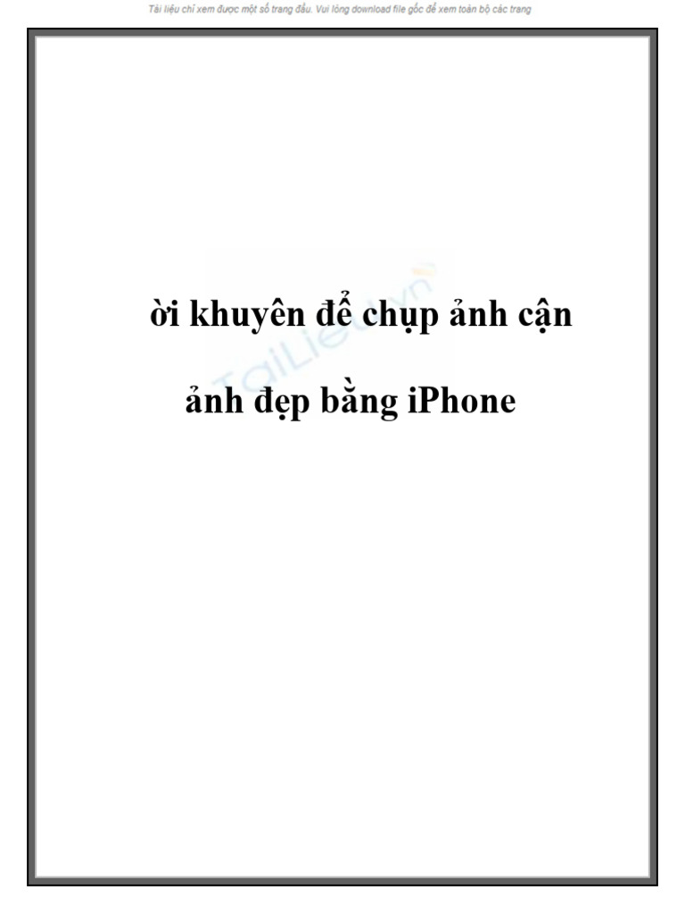 6 Loi Khuyen de Chup Anh Can Canh Dep Bang Iphone | PDF
