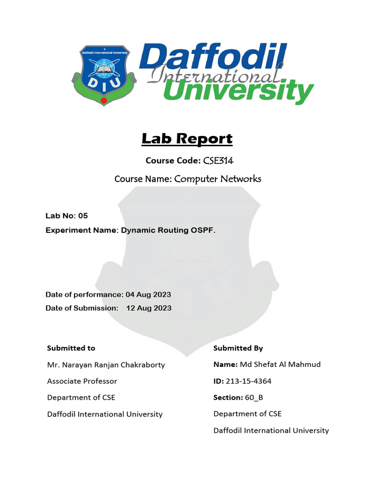 Lab 05 Dynamic Routing Ospf Pdf Routing Computer Engineering 1685