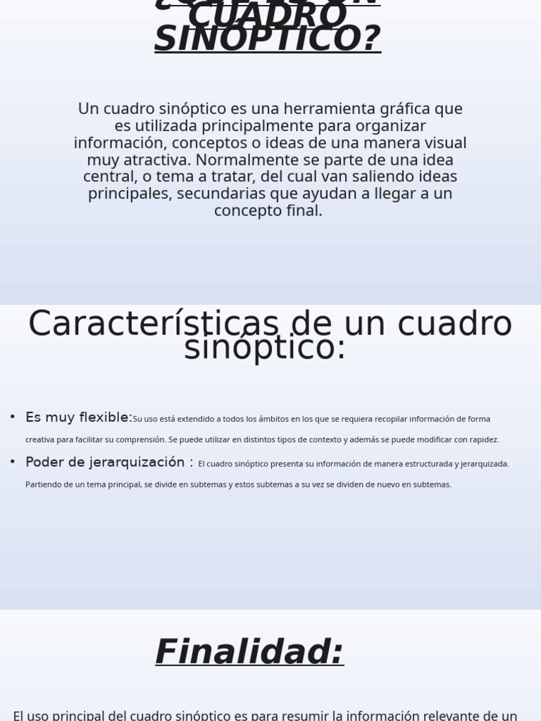 Qué Es Un Cuadro Sinóptico | PDF