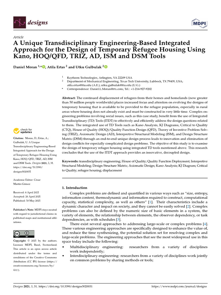 A Unique Transdisciplinary Engineering-Based Integ | PDF | Force