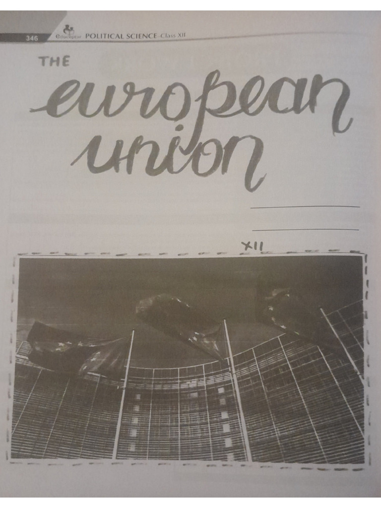 Project File On European Union Topic of Political Science Class 12th | PDF