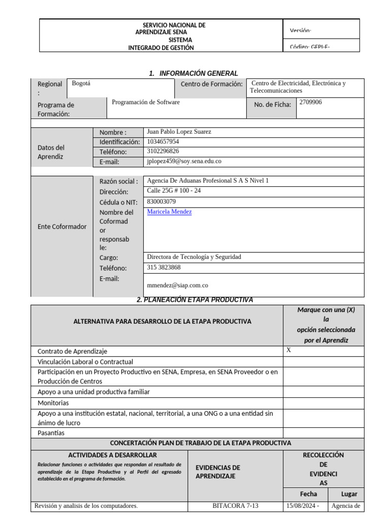 GFPI-F-023 - Formato - Planeacion - Seguimiento - y - Evaluacion ...