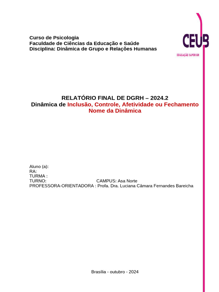 Modelo Capa Relatório DGRH 2024 | PDF