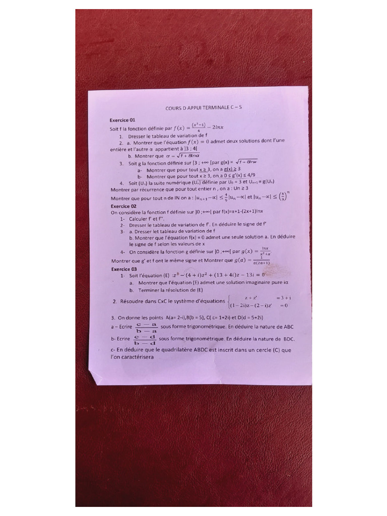 Sujet Examens TC (2023-2024) | PDF