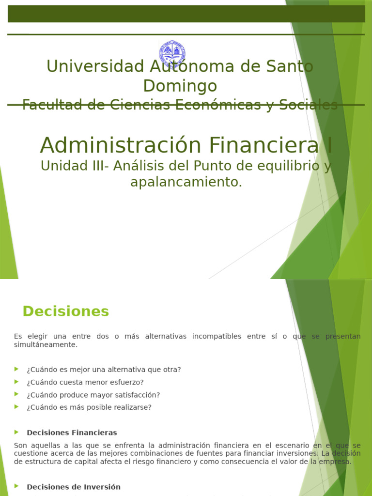 Unidad III Analisis de Punto de equilibrio y apalancamiento (1) | PDF | Apalancamiento (Finanzas ...
