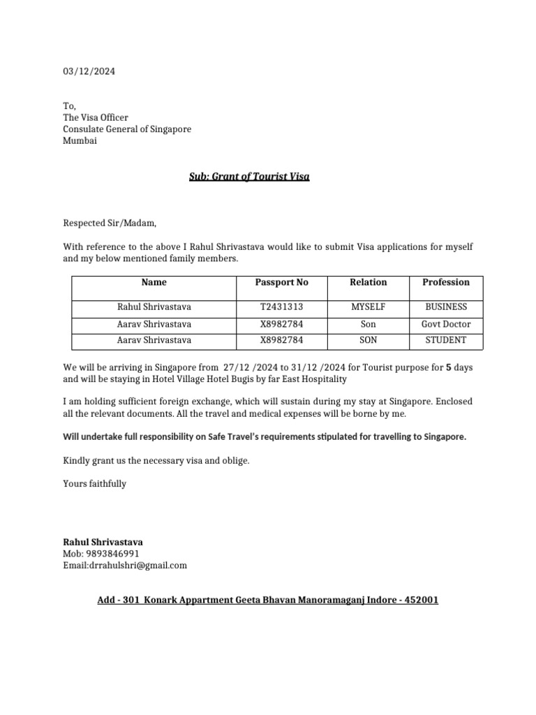 Singapore New Letter Format | PDF