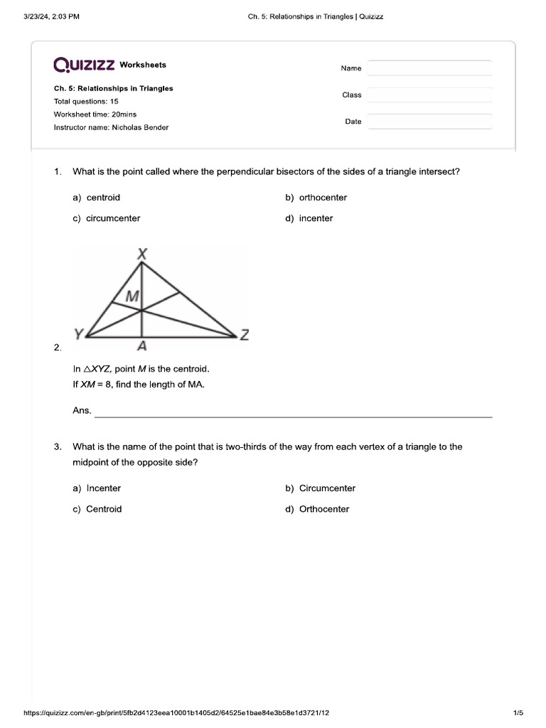 Relationship in Triangles | PDF
