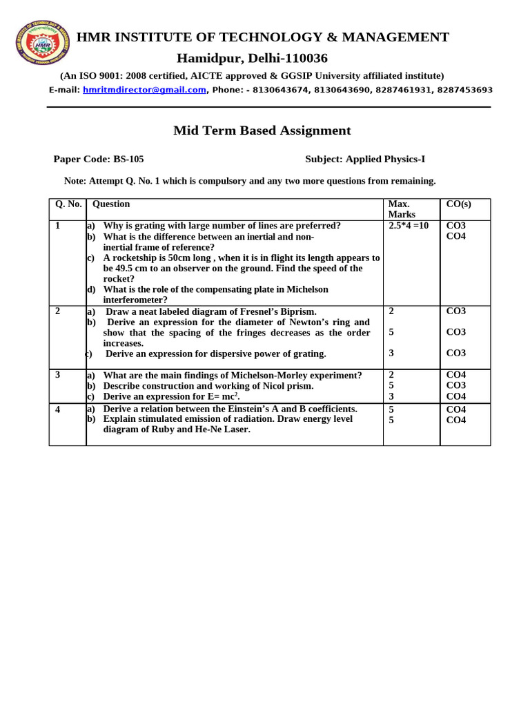 AP Mid Term Based Assignment | PDF