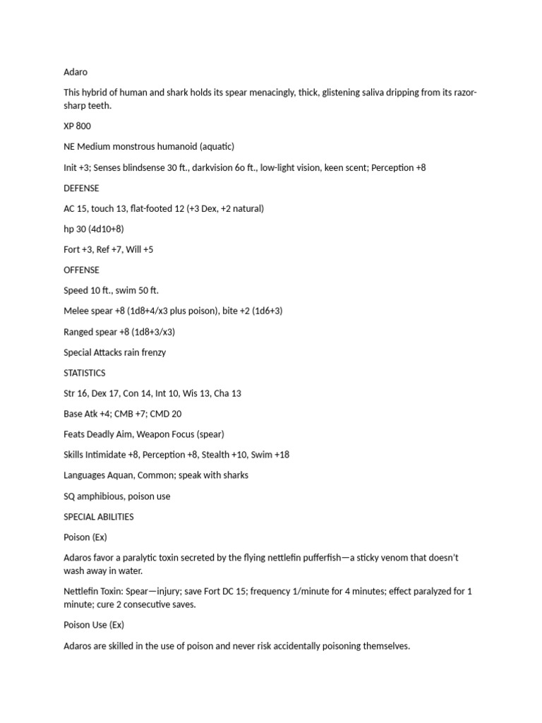 Encounter 1 - Adaro | PDF