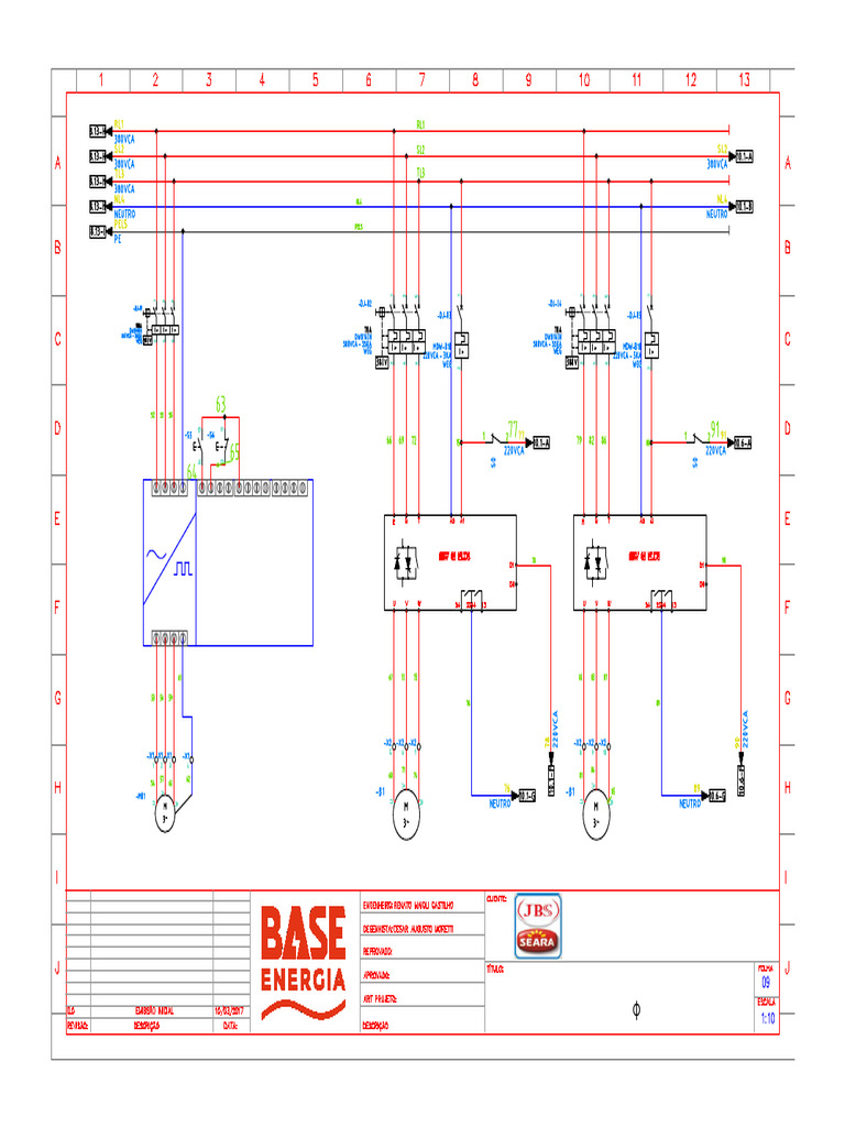 Diagrama Esquema Trifilar 380VCA | PDF