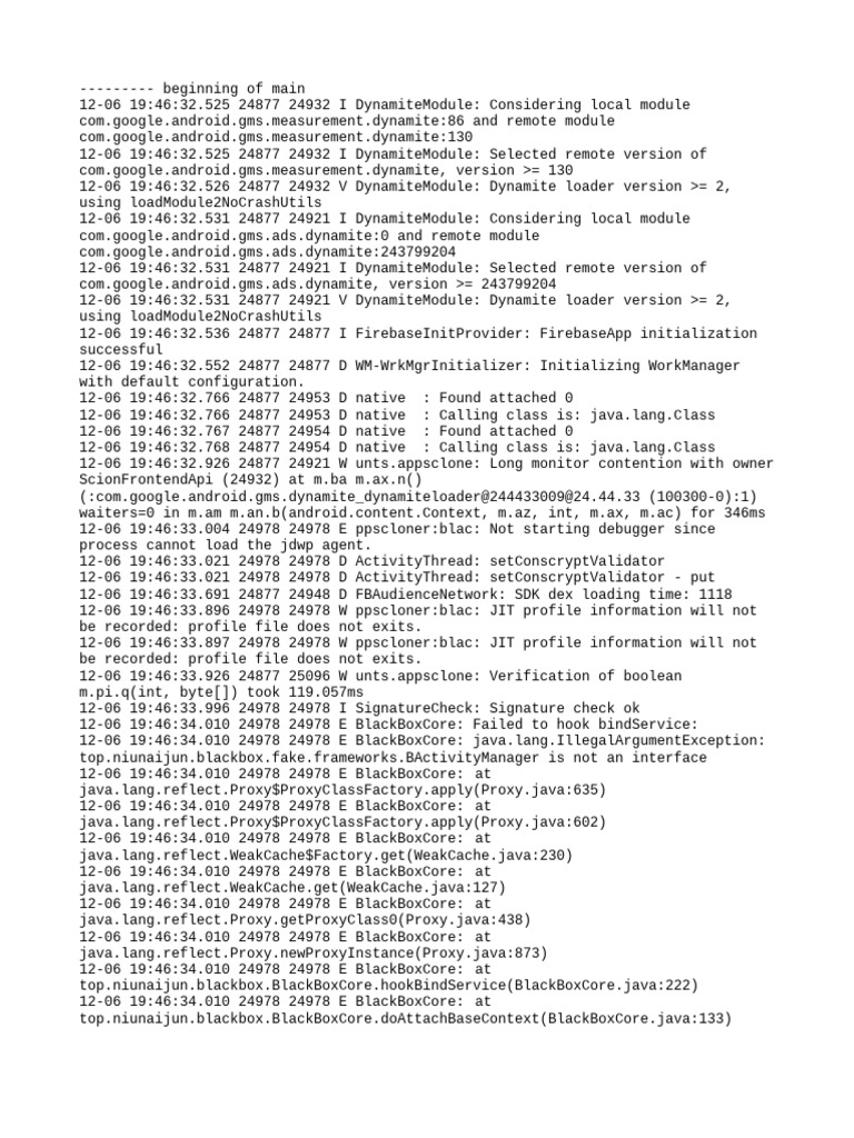 Com - Dual.space - Parallel.apps - Multiaccounts.appscloner Logcat | PDF | Computing | Computer ...