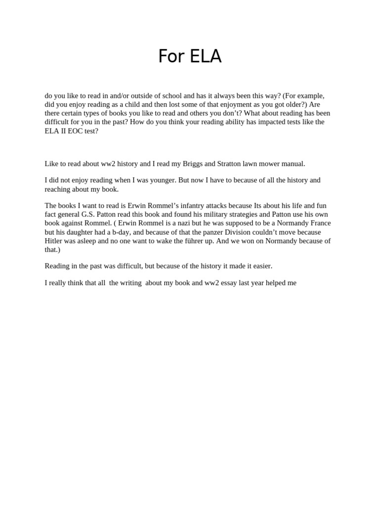 For ELA | PDF