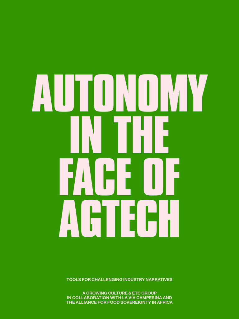 Autonomy in The Face of Agtech en | PDF | Agriculture | Narrative