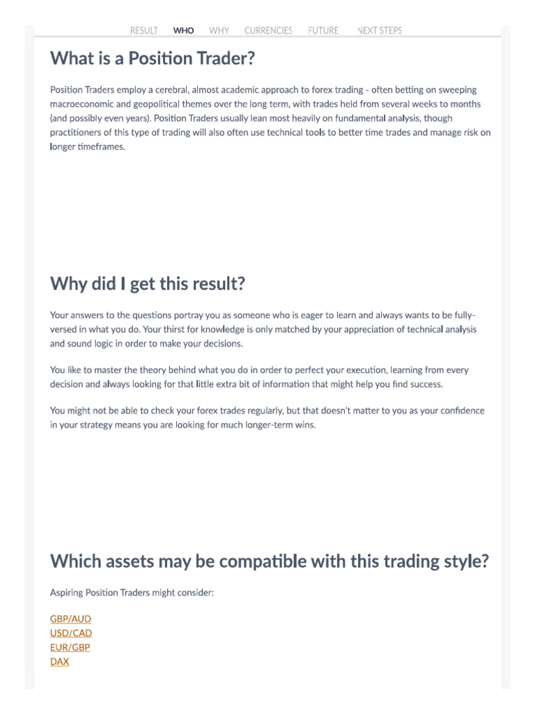 Position Trader | PDF