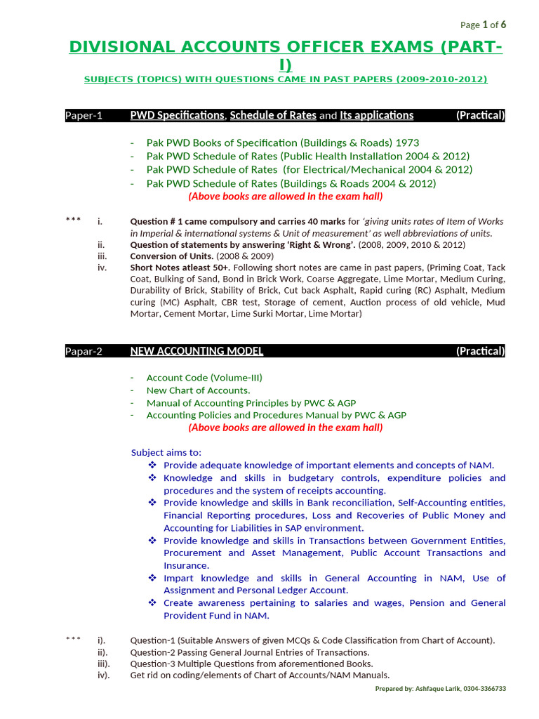 Divisional Accounts Officer Exam Guide | PDF | Money | Fiscal Policy