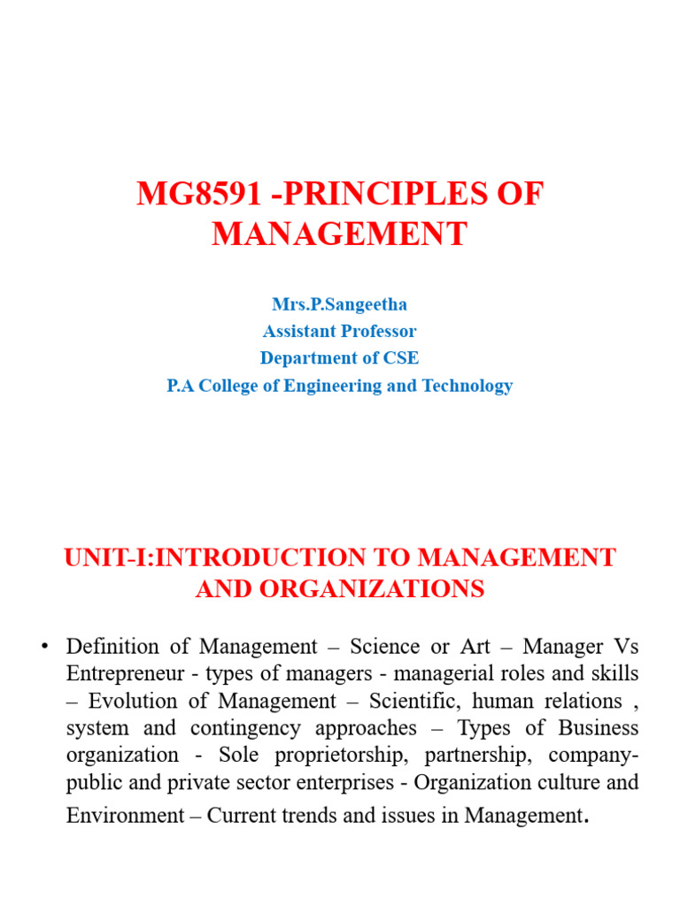 pom-unit-1-final | PDF | Business