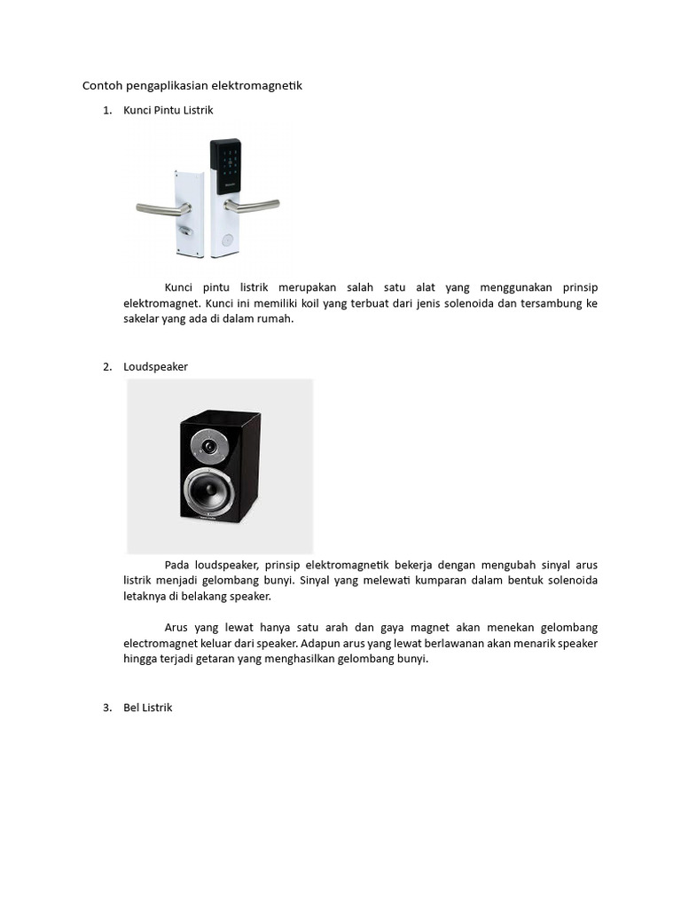 Contoh Pengaplikasian Elektromagnetik | PDF