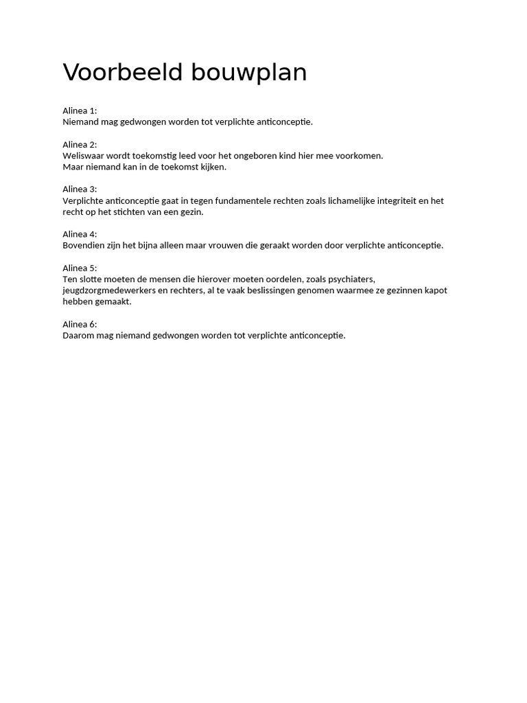 Voorbeeld Bouwplan | PDF