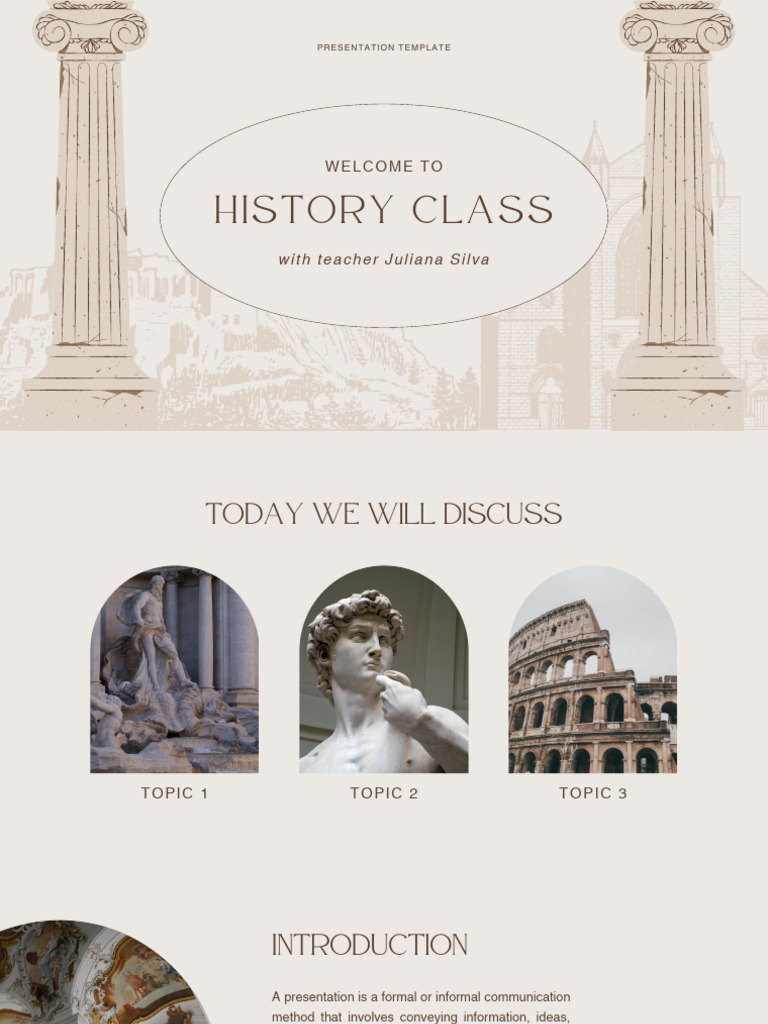 Beige and Brown Illustrative Vintage History Class Presentation | PDF ...