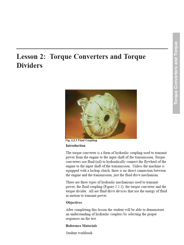 Torque Convter & Divider [ UNIT2-L2S ] | PDF | Clutch | Turbine