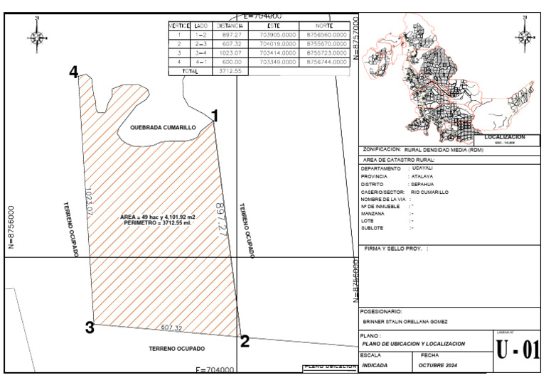 Plano Quebrada Cumarillo 1 | PDF